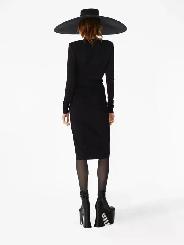 Nina Ricci Long-sleeve Draped Wrap Top