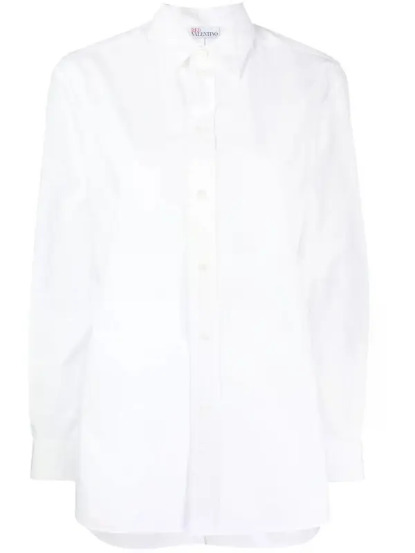 Red Valentino Tie-back Cotton Shirt