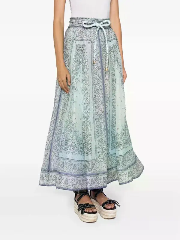 Zimmermann Matchmaker Midi Skirt