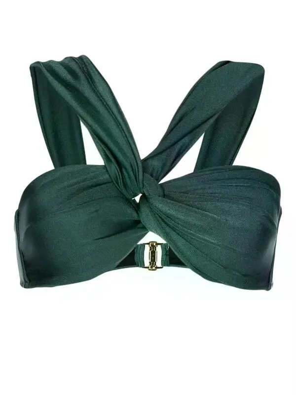 PatBO Off-shoulder Bikini Top - Green
