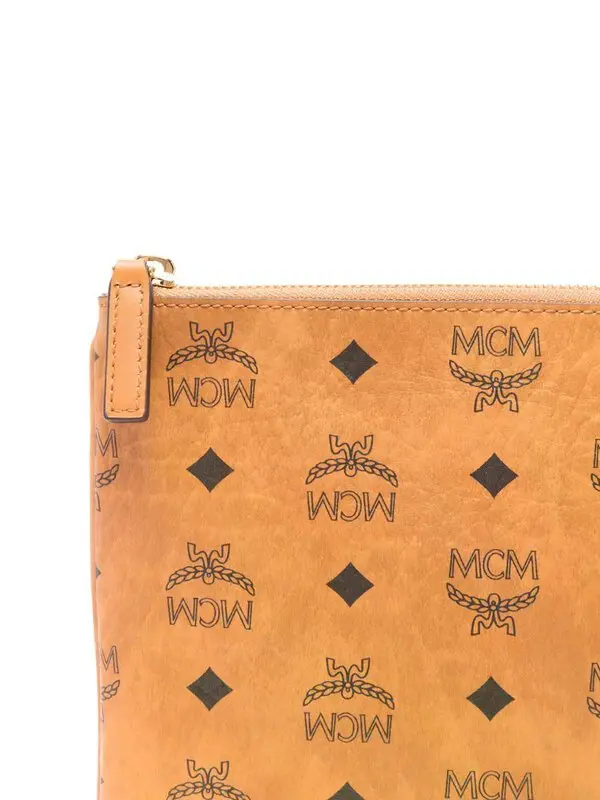 Mcm Visetos Monogram Clutch Bag