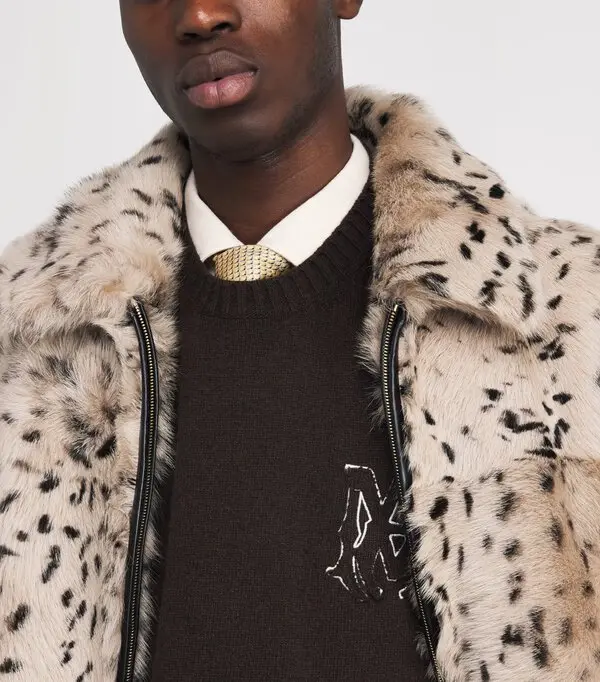Amiri Wool Logo Sweater - Brown