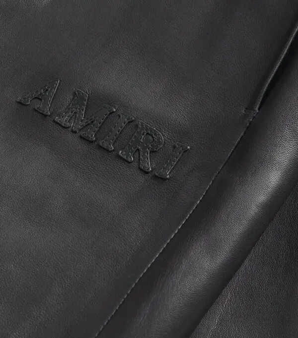 Amiri Leather Track Sweatpants