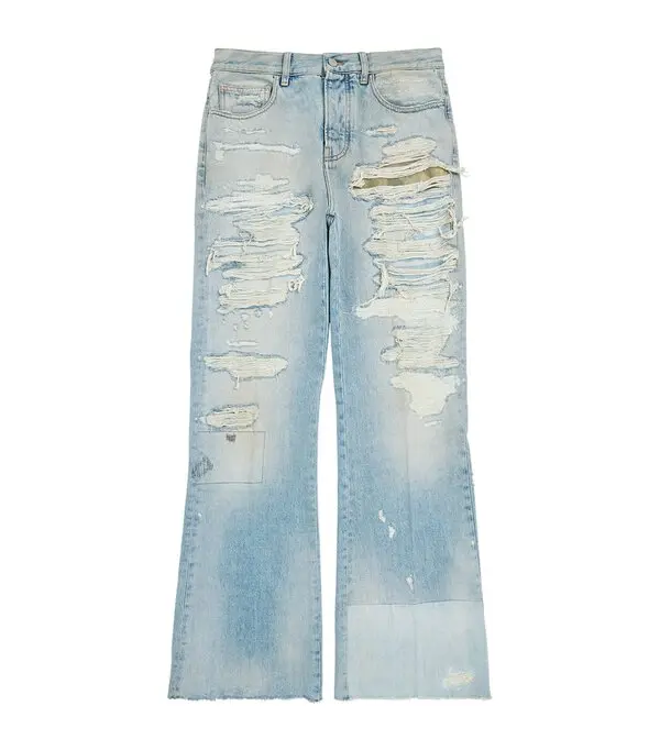 Amiri Repaired Bootcut Jeans