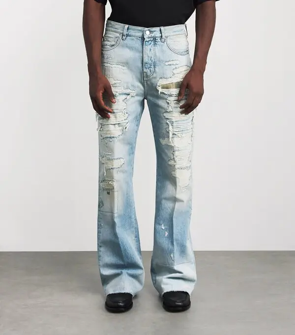 Amiri Repaired Bootcut Jeans