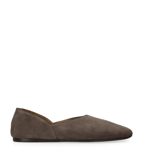 Khaite Suede Ballet Flats - Brown
