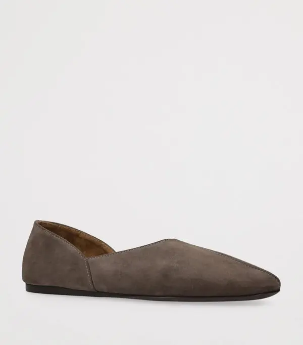 Khaite Suede Ballet Flats - Brown