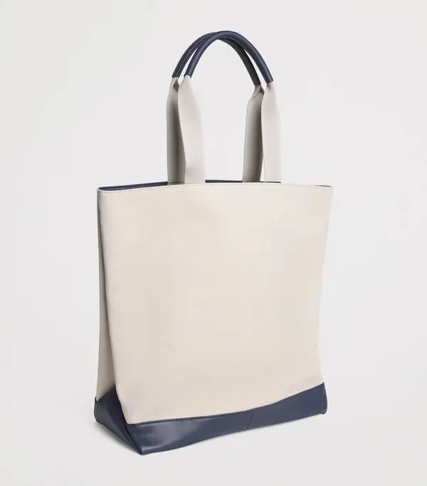 Paul & Shark Cotton-blend Canvas Tote Bag