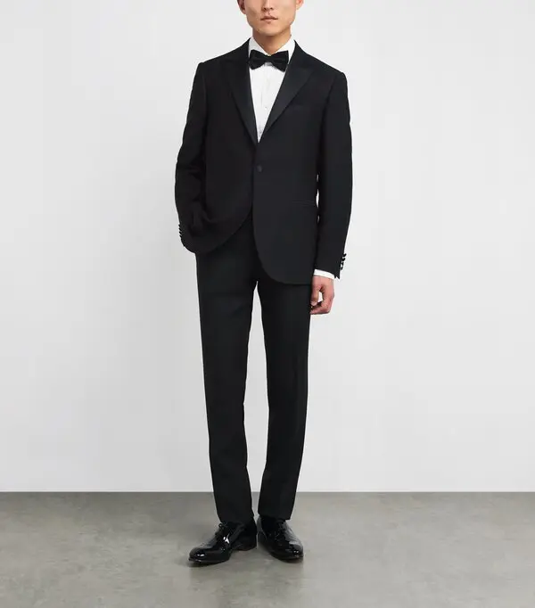 Canali Wool Tuxedo Trousers