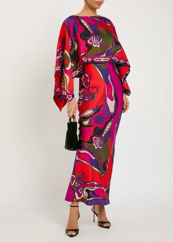 Emilio Pucci Printed Silk Maxi Dress