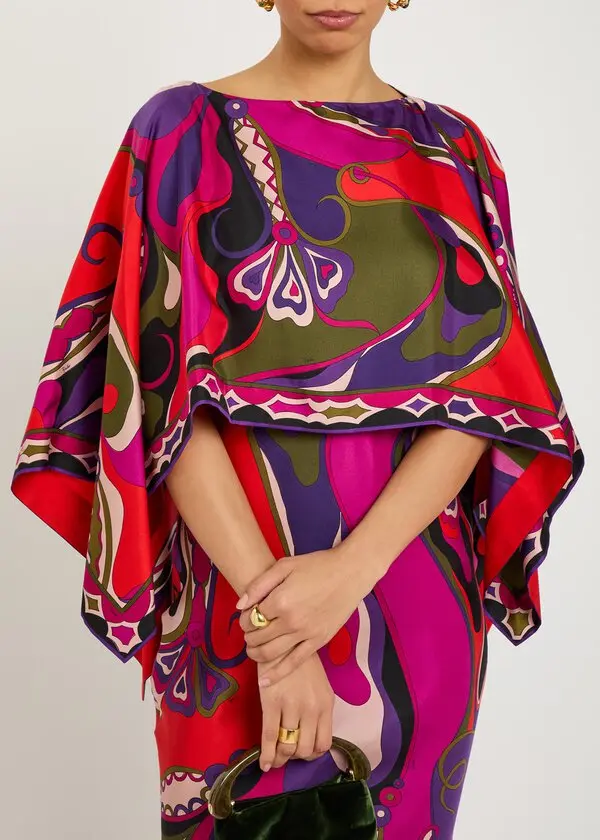 Emilio Pucci Printed Silk Maxi Dress