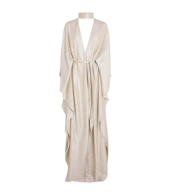 TALLER MARMO Metallic Ooo Kaftan Maxi Dress - Gold