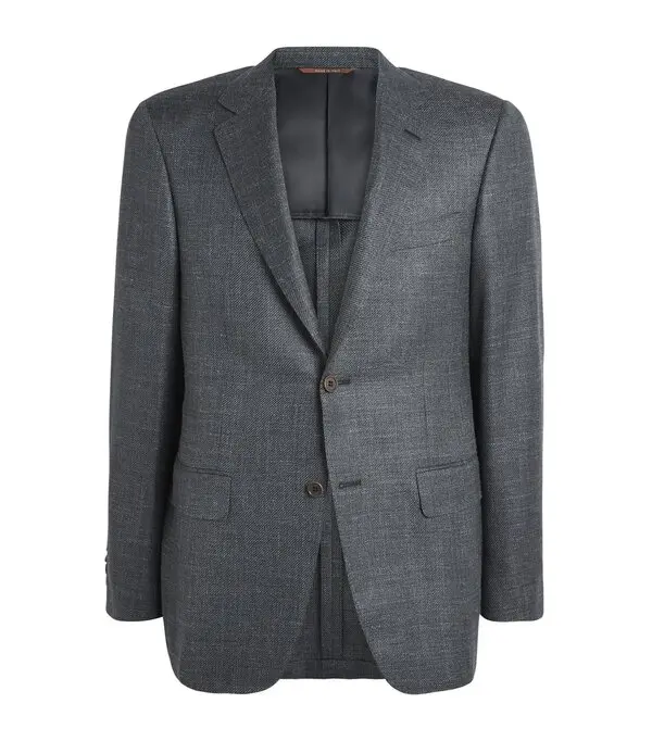 Canali Wool-blend Blazer - Grey