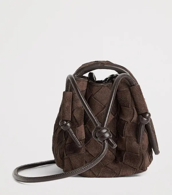 Bottega Veneta Suede Intrecciato Notturno Pouch