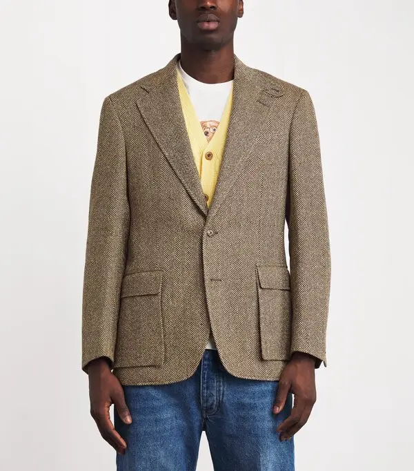 Polo Ralph Lauren Linen-blend Tailored Herringbone Blazer