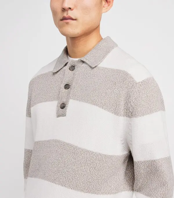 Paul & Shark Cotton Stripe Polo Sweater