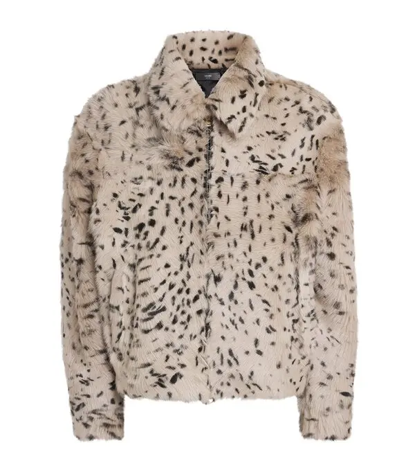 Amiri Faux Fur Deer Leather Jacket