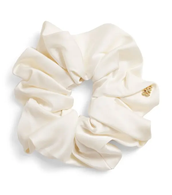 Sandro Satin Scrunchie - Beige