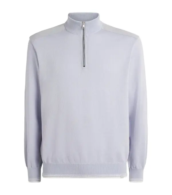 Paul & Shark Organic Cashmere Half-zip Sweater