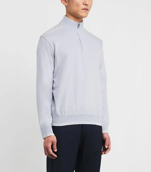 Paul & Shark Organic Cashmere Half-zip Sweater