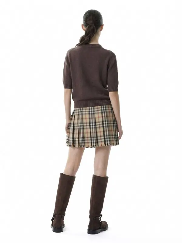 Burberry Check Kilt Miniskirt