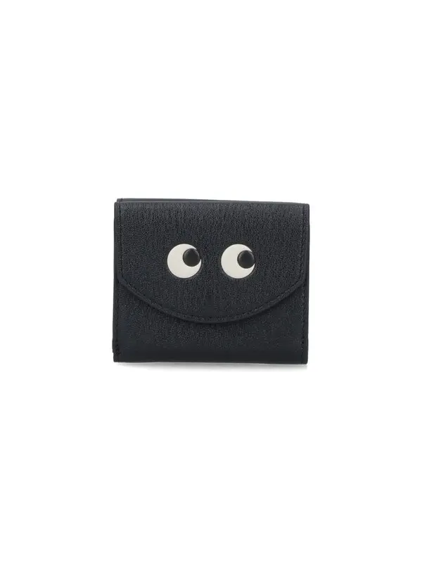 ANYA HINDMARCH Tri-fold Wallet "eyes - Black