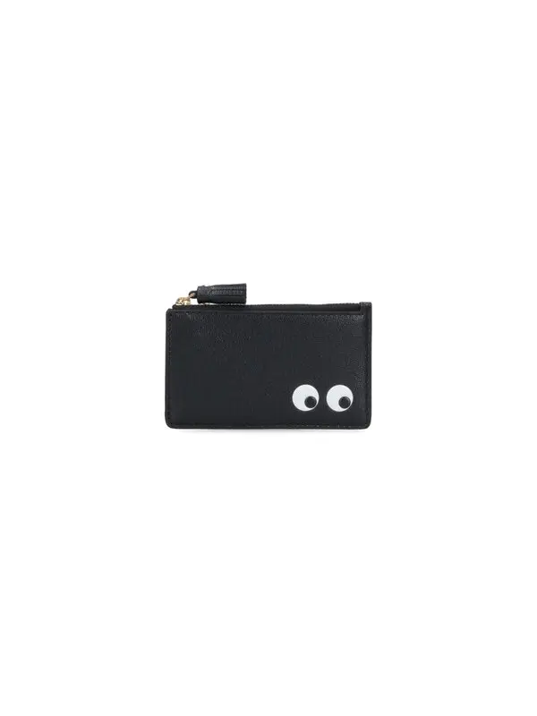 ANYA HINDMARCH Eyes' Zip Card Holder - Black