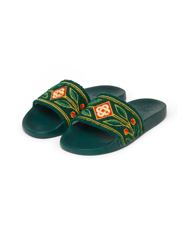 Casablanca Laurel Terry Slides - Multicolor