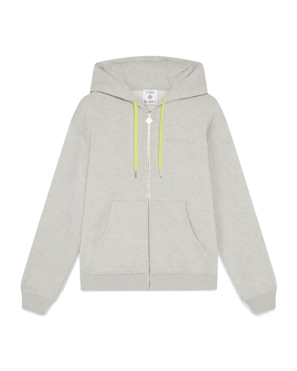 Casablanca Cashmere Blend Zip-up Hooded Sweatshirt - Multicolor