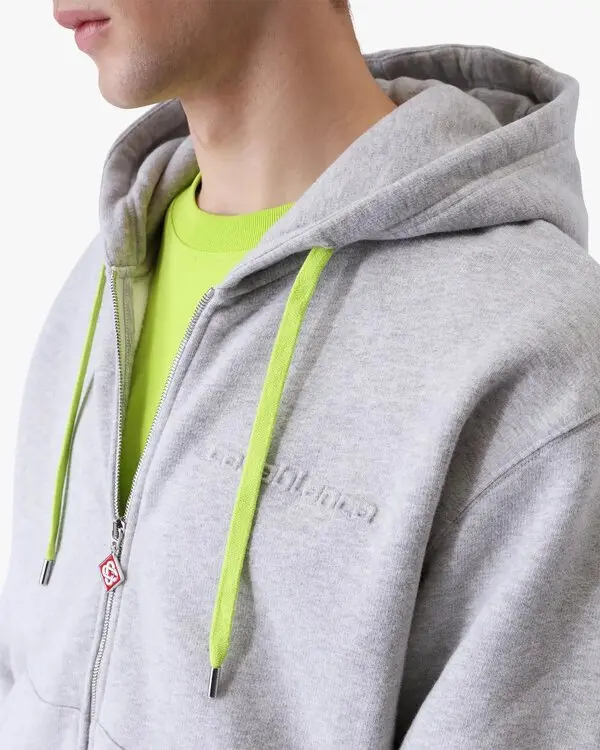 Casablanca Cashmere Blend Zip-up Hooded Sweatshirt - Multicolor