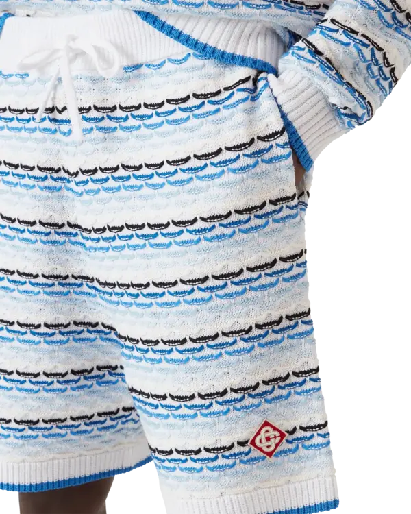 Casablanca Tuck Stitch Relaxed Shorts - Multicolor