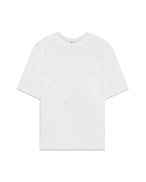 Casablanca Applique Monogram Oversized Short Sleeve T-shirt - Multicolor