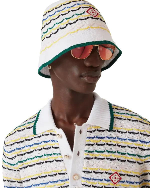 Casablanca Tuck Stitch Bucket Hat - Multicolor