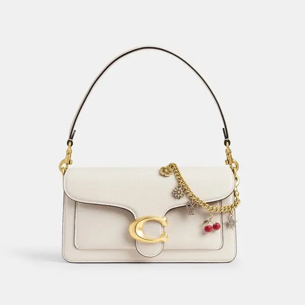 COACH Crystal Motif Chain Bag Charm - Brass/multi