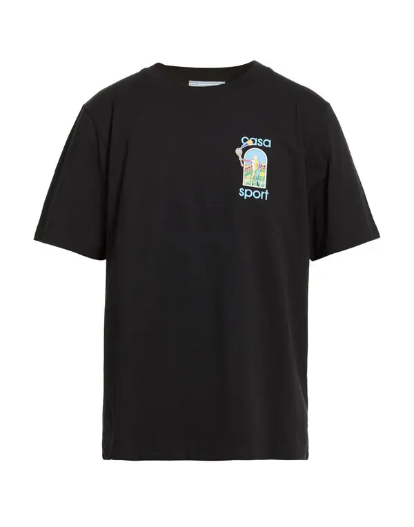 Casablanca T-shirt Size Organic Cotton - Black