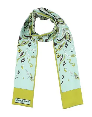 Emilio Pucci Scarf Turquoise Silk - Blue