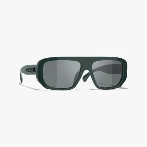 Chanel Shield Sunglasses - Dark Green