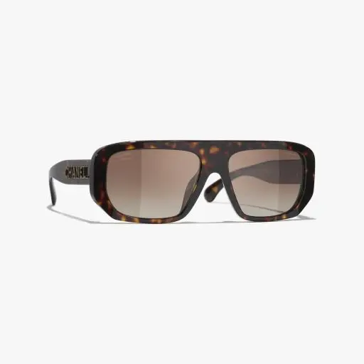 Chanel Shield Sunglasses - Tortoise