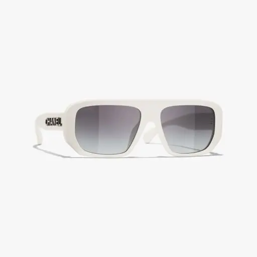 Chanel Shield Sunglasses - White