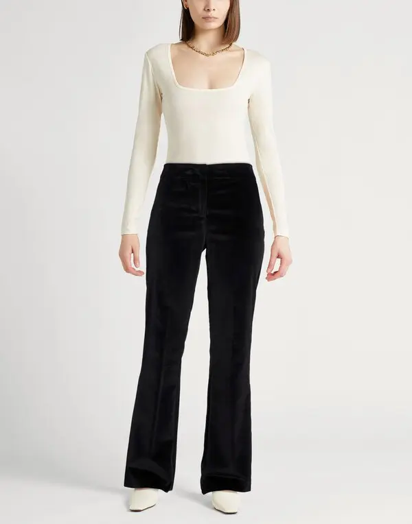 DRUMOHR Cotton Velvet Flared Pants - Black