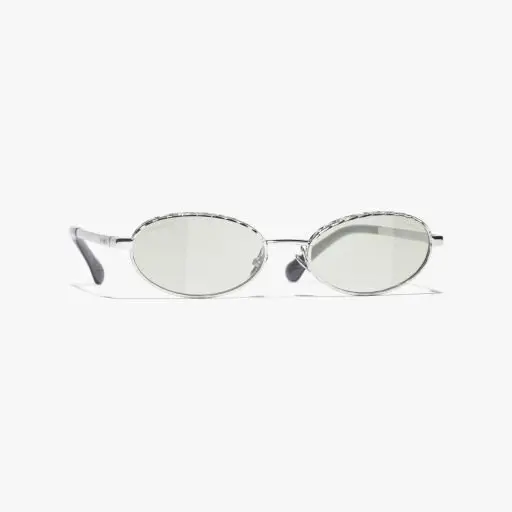 Chanel Oval Light Glasses - Silver