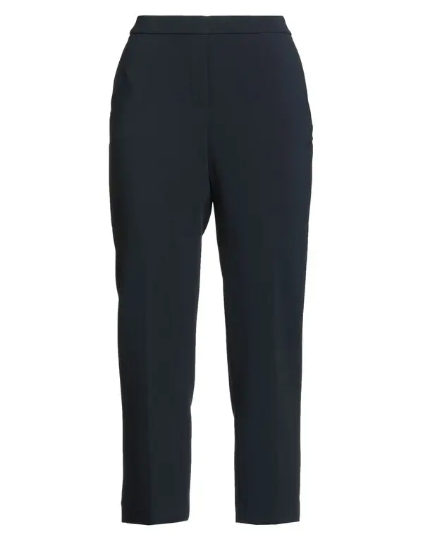 Theory Midnight Triacetate And Polyester Tapered Cropped Pants - Blue