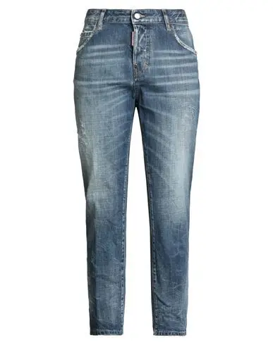 Dsquared2 Tapered Jeans With Leather Trims