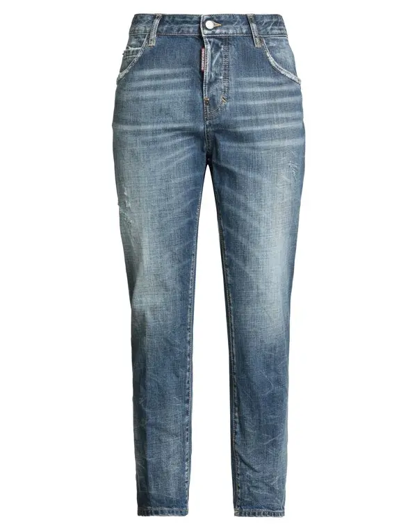 Dsquared2 Tapered Jeans With Leather Trims