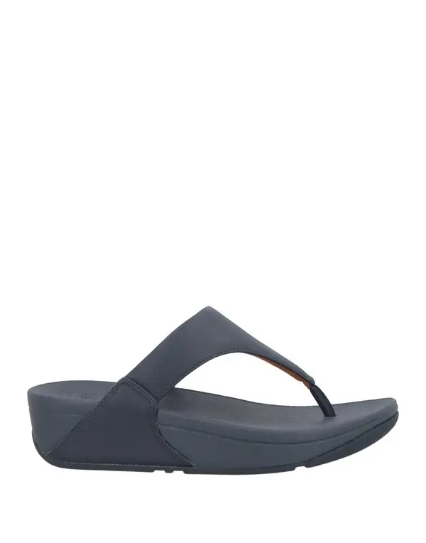 Fitflop Leather Thong Sandals - Navy