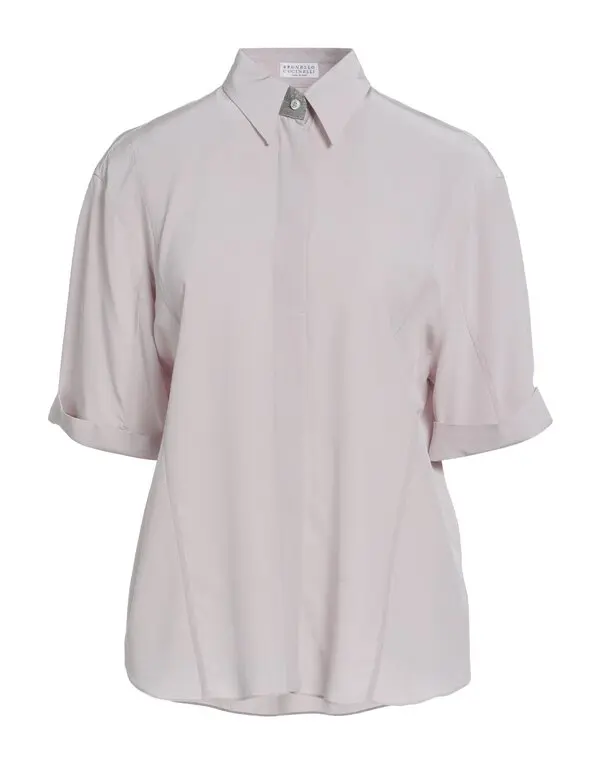 Brunello Cucinelli Chiffon Embellished Shirt