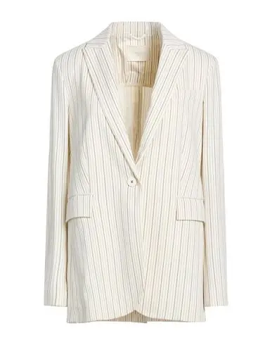 CIRCOLO 1901 Single-breasted Striped Jersey Blazer - White