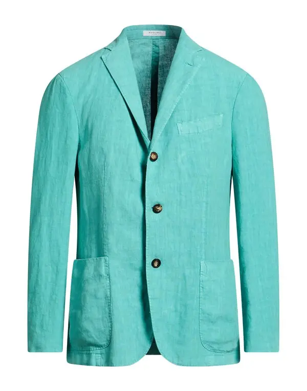Boglioli Blazer Turquoise Size Linen