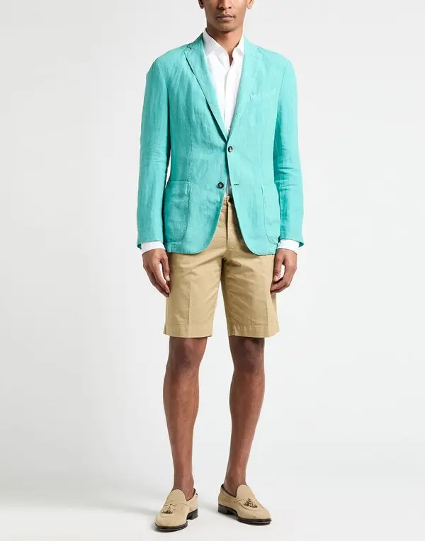 Boglioli Blazer Turquoise Size Linen