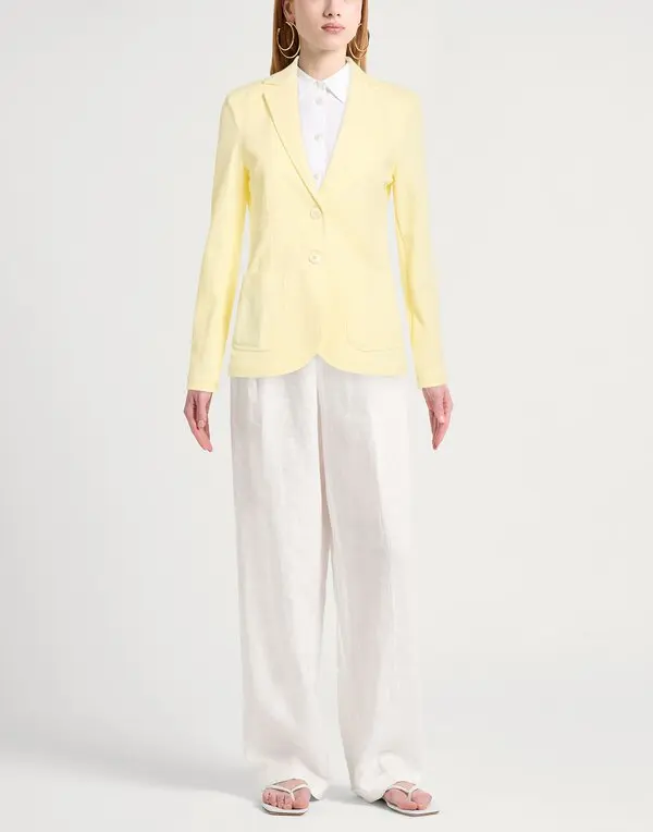 CIRCOLO 1901 Single-breasted Cotton Elastane Blazer - Yellow